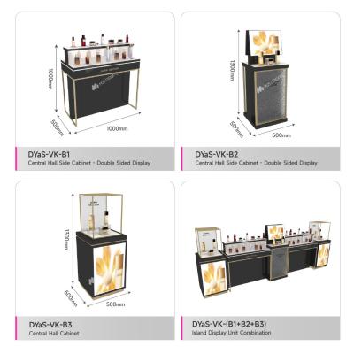 China Skincare Display Shelf  Space-saving Beauty Display Stand for Cosmetic Shop Display Furniture for sale