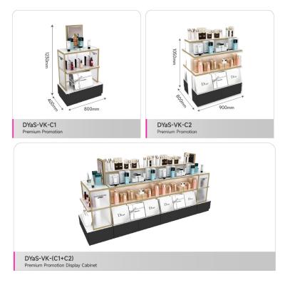 China Skincare Display Shelf  Space-saving Beauty Display Stand for Cosmetic Shop Display Furniture for sale