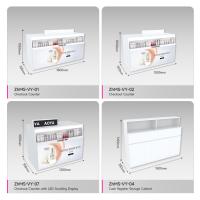 China Multi-Function Facial Mask Stand White Multi-layer Display Rack for Makeup Store Interior Design for sale