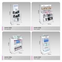 China Multi-Function Facial Mask Stand White Multi-layer Display Rack for Makeup Store Interior Design for sale