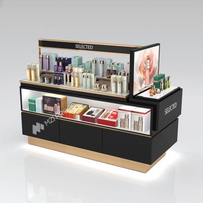 China Branded Skincare Shop Fitting Imported Product Display Stand with Light-box for Beauty Shop Decoration and Retail Store Design for sale