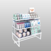 China Multi-Function Facial Mask Stand White Multi-layer Display Rack for Makeup Store Interior Design for sale