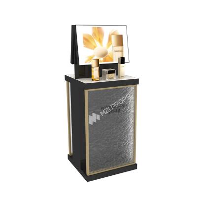 China Beauty Display Shelf  Central Hall Side Cabinet Double Sided Display for Cosmetic Display Stand and Makeup Shop Fitting for sale