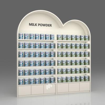 China Cloud-Shaped Infant Formula Display Cabinet Single-sided Shelves Durable Display Cabinet and Display Racks For Shops for sale