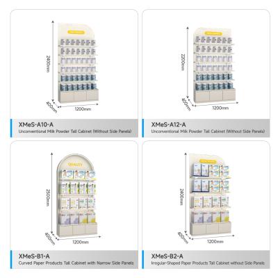 China Cloud-Shaped Infant Formula Display Cabinet Single-sided Shelves Durable Display Cabinet and Display Racks For Shops for sale