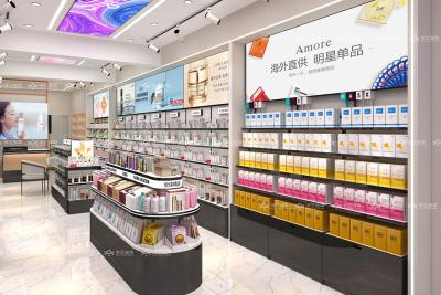 China Skincare Shop Design Cosmetic Display Furniture Retail Store Counter for Trendy Store Interior Design zu verkaufen