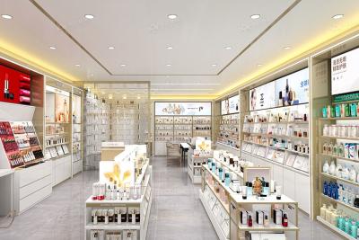 China Beauty Shop Design High-end luxury Retail Store Furniture Perfume Store Cabinet for Branded Store Design for sale