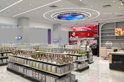 China Kosmetik-Shop-Design Schwarz-Gold-Parfüm-Ladenregal für den Einzelhandel zu verkaufen