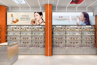 China Luxury Store Interior Design Makeup Display Rack Beauty Store Display for Retail Shop Interior Design for sale