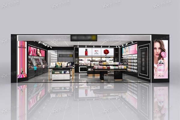 Quality Branded Shop Furniture Gold Rush Series Case 82sqm Cosmetic Store Display for for sale