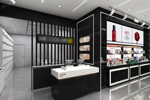 Quality Branded Shop Furniture Gold Rush Series Case 82sqm Cosmetic Store Display for for sale