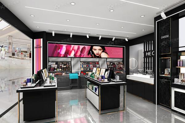 Quality Branded Shop Furniture Gold Rush Series Case 82sqm Cosmetic Store Display for for sale