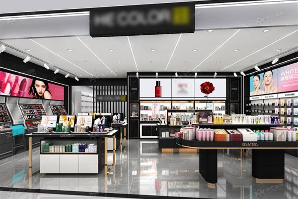 Quality Branded Shop Furniture Gold Rush Series Case 82sqm Cosmetic Store Display for for sale