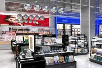 Quality Beauty Store Interior Design Gold Rush Series Case 146sqm Cosmetic Store for sale