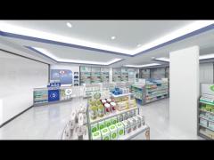 02-DYJYS006, Elegant and Simple Style Pharmacy Store in Wuxi featuring 40 Main Fixtures within 85 Sqm and Approx. $8,140 Budget