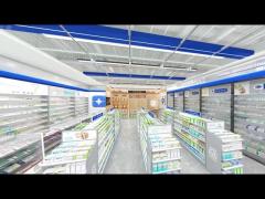 01-XDKJS001, Modern Tech Style Pharmacy Shop in Huizhou featuring 34 Main Fixtures within 86 Sqm and Approx. $9,393 Budget