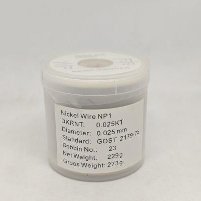 China Soft Temper High Purity Nickel Wire 0.025 Dia 99.98 Pure Nickel Wire For Medical for sale