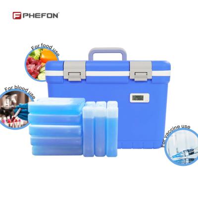 China Sample Support Phefon Brand Portable Medical Cooler Box One Set Ice Pack Supplied Designed To Facilitate Safe And Pharmaceutical Cold Chain Logistics for sale