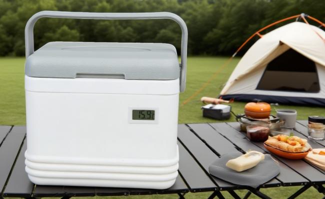 Close-up view of Phefon cooler showing dimensions