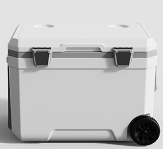 Custom Portable Ice Cooler Box - Side View