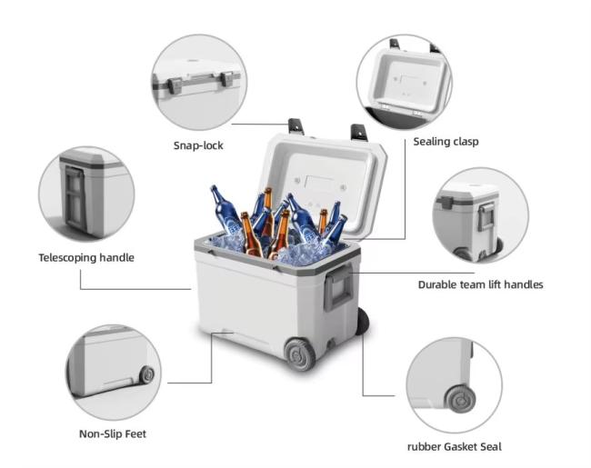 Custom Portable Ice Cooler Box - Front View
