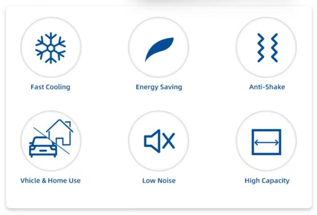 Phefon FS-85L Ice Cooler Box interior view