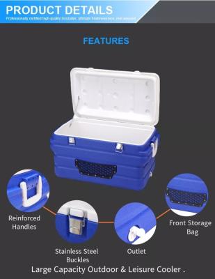 China 90L Capacity Cold Chain Box with PE / PU / PP Material and Side Handles for Easy Transport for sale