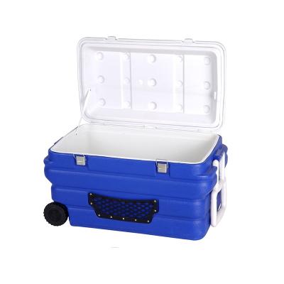 China Insulated Large Capacity Custom 90L Liters Transport  Pu Foaming Hard Ice Chest Cooler Box for sale