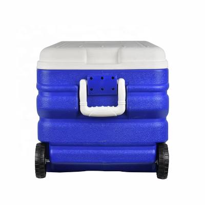China Phefon 90L Outdoor Ice Cooler Box Large Injection Coolers With Wheels Cold Chain Box  For Temperature-Sensitive Products for sale
