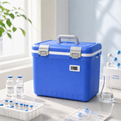 China 12 Liters Portable Blood Specimen Cold Chain Cooler Box Maintaining Temperature Range 2°C To 8°C Suitable For Sample Storage for sale