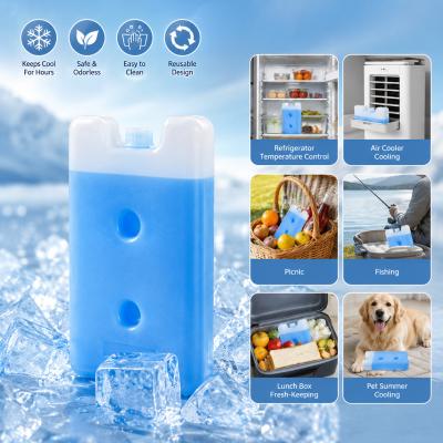 China Lunch Box Cooling Ice Pack Gel Ice Pack Reusable Long Lasting Blue Or Clear Fresh Food Delivery Ice Box Cooling Solution for sale
