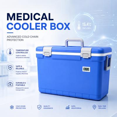 China FS-30L Medical Cooler Box Cooling Duration 24H Outer Shell And Liner Manufactured From PP PU For Medical Sample Handling for sale
