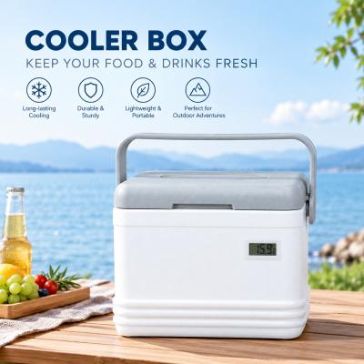 China Hard Insulated Cooler Box Portable Ice Cooler with Handle, Long Ice Retention, Food Grade Leakproof Cooler for Camping, Picnic, Beach, Fishing, BBQ, Outdoor Travel & Drink for sale