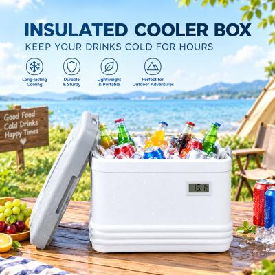 China Outdoor Insulated Ice Chest with Secure Lid & Carry Handle, Ice Retention Cooler for Camping, Picnic, Beach, Fishing, Hiking, Road Trip, Keep Drinks & Food Fresh for sale