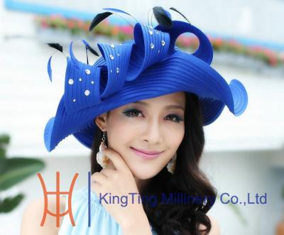 Cina Belle donne blu/cappelli rossi della chiesa con la fascia del cordone, dimensione su misura in vendita