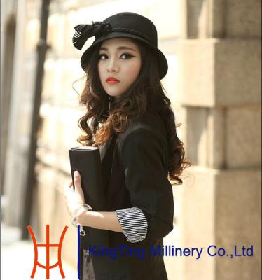 China Custom Winter Red Or Any Color Wool Hats For Ladies In Party Or T Show for sale