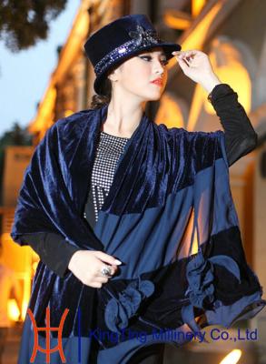 China Stylish Elegant Velvet Hats For Occassion Place / Horse Race Place for sale