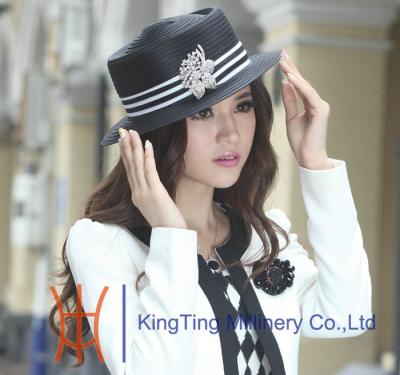Cina Cappelli della chiesa delle donne d'avanguardia per corsa di cavalli/nozze, il nero/cappello derby di Brown in vendita