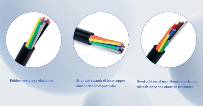 PVC Insulation Copper Core Traveling Elevator Cable for Flexible Connection