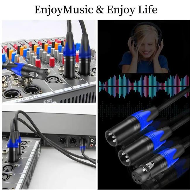 Customized 3 Pin 50FT Audio XLR Microphone Male to Female XLR Cable