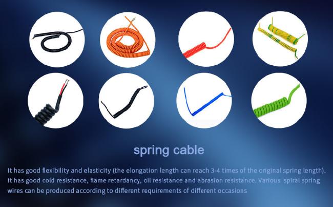 PUR Silicone Spiral Coiled Power Spring Robot Cable for Medical Equipment