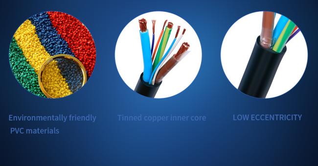 Multi Core Flexible PVC Sheath Composite Access Control Cable