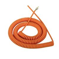 China Rubber Jacket Coil Silicone Spiral Coiled Power Spring Robot Cable for Smooth Coiling for sale
