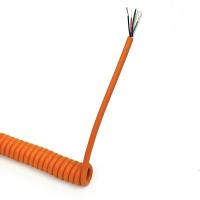 China Tinned Copper Spiral Cable 300V Spring Coiled Industrial Control Cable Customizable for sale