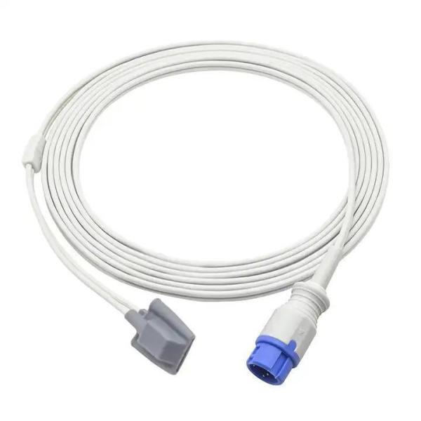 Quality Reusable TPU Insulated SpO2 Extension Cable with 1.2m and 3m Lengths for Medical Equipment Connection for sale