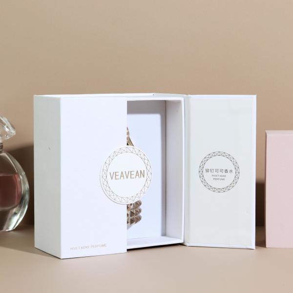 Quality Custom Logo White Luxury Perfume Gift Box with Leak-proof Sealing and Biodegrada for sale