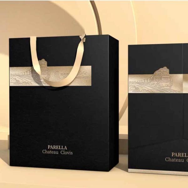 Quality Premium Luxury Wine Bottle Packaging Box With Ribbon And Inner Tray for sale