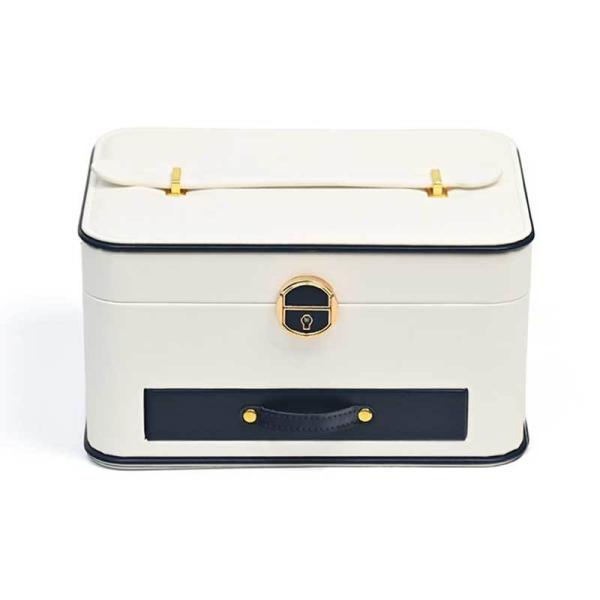 Quality Premium Customizable PU Leather Jewelry Box with Mirror for sale
