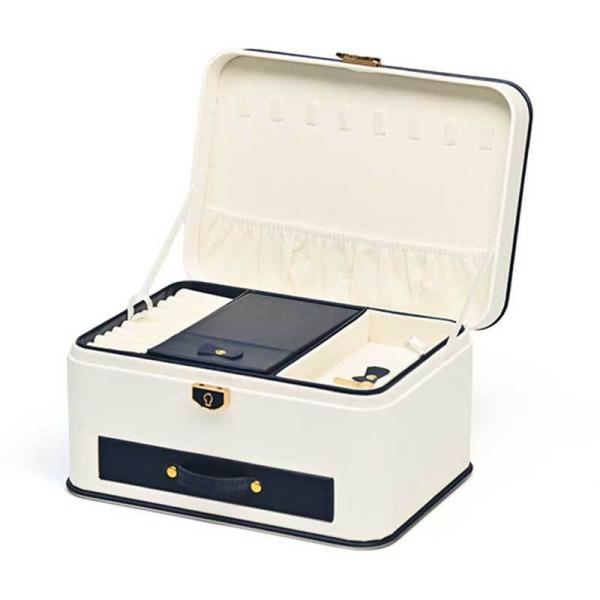 Quality Premium Customizable PU Leather Jewelry Box with Mirror for sale