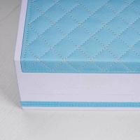 China Delicate Durable Blue Leather Perfume Box for sale